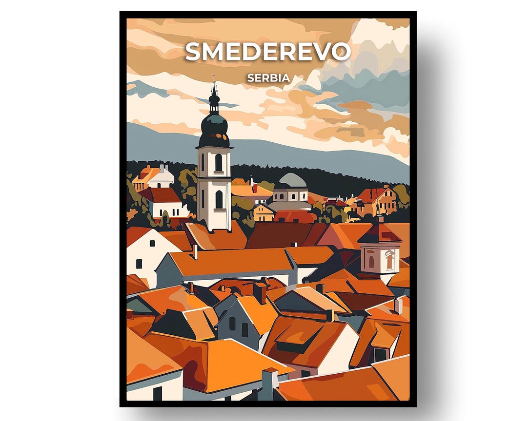 Smederevo Travel Poster - Serbia Wall Art, Framed or Digital - Etsy