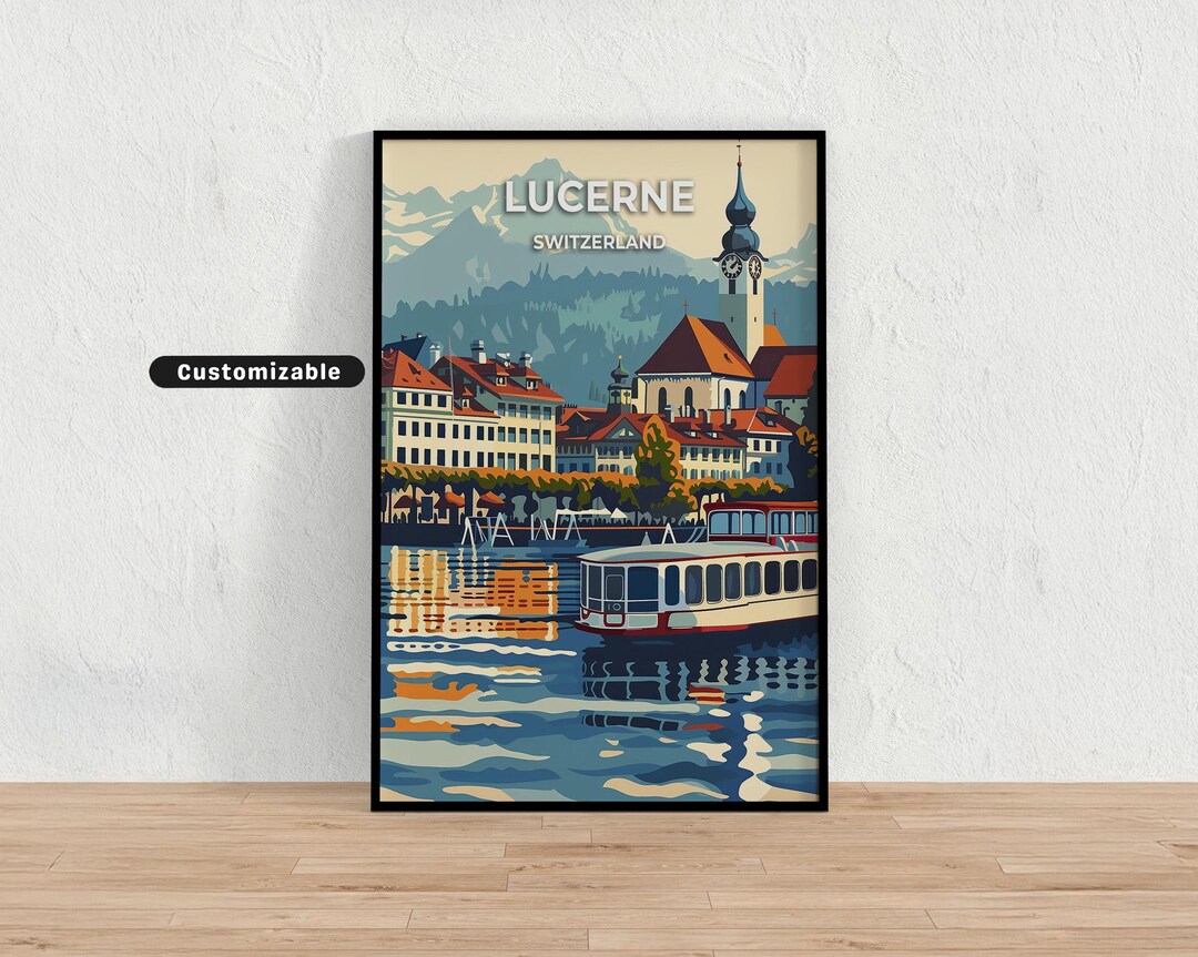 Lucerne, Switzerland Travel Poster , Lucerne, Switzerland Travel Poster ...
