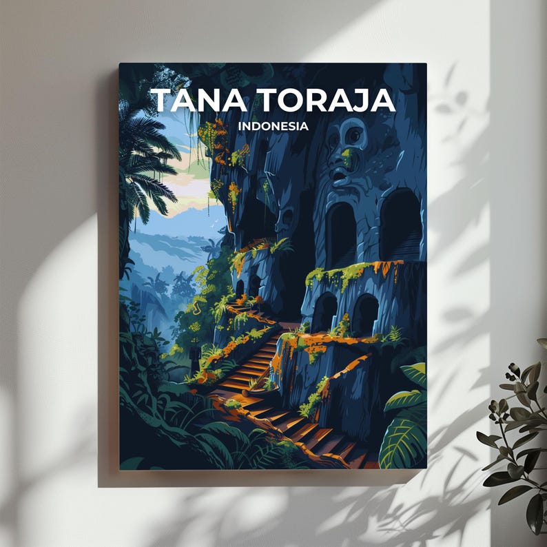 Tana Toraja Poster: Indonesia Travel Art (framed or Digital Download ...