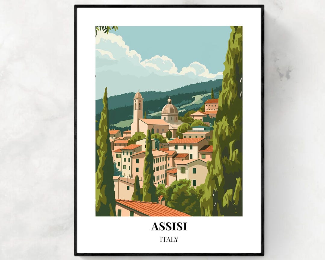 Assisi Travel Print, Assisi - Italy Travel Gift, Printable City Poster ...