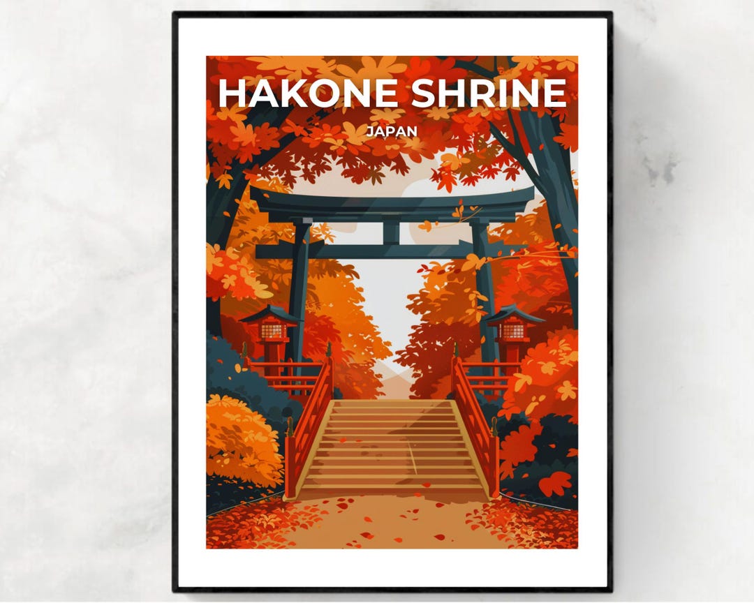 Japan, Hakone Shrine Travel Print Wall Art, Hakone Shrine - Japan City ...
