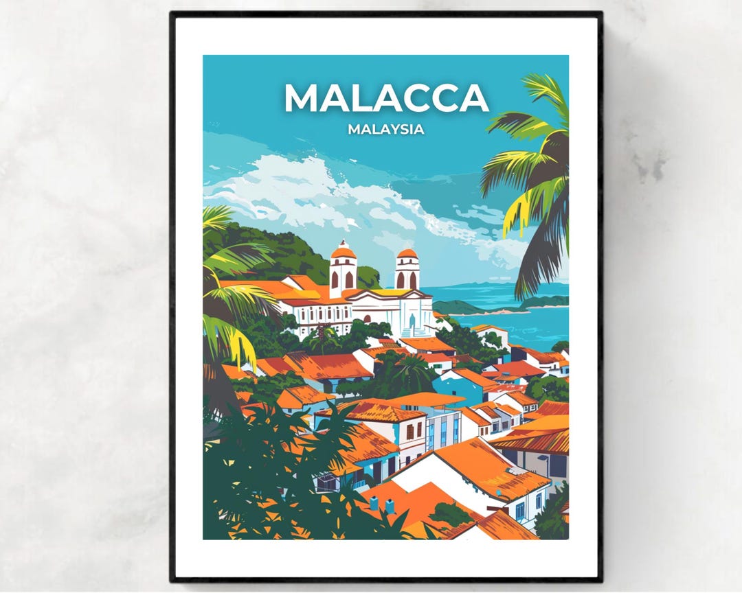 Malacca City Unesco World Heritage Site Travel Print Wall Art, Malacca ...