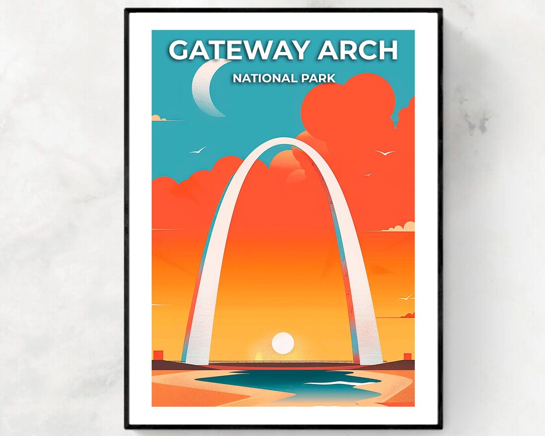 Gateway Arch, National Park Travel Print Wall Art, Gateway Arch ...