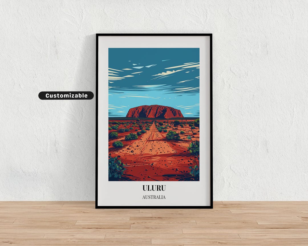 Uluru, Australia Travel Poster , Uluru, Australia Travel Poster ...