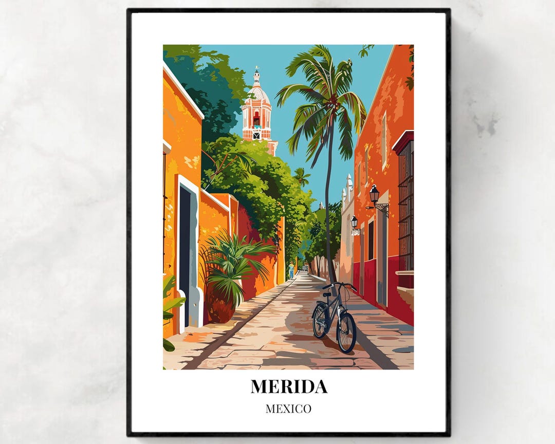 Mérida Yucatán Mexico Merida Yucatan Travel Wall Art Poster Print - Etsy