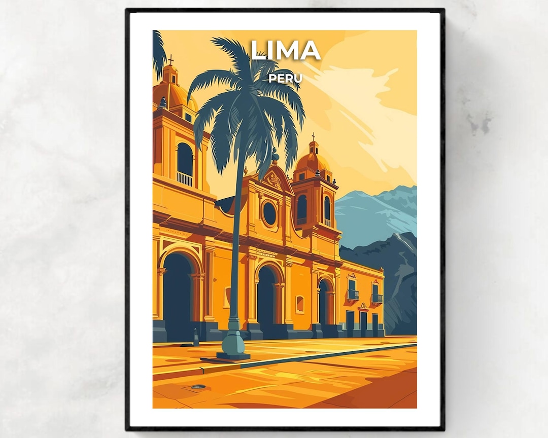 Lima Travel Print Wall Art, Lima Peru City Print, Lima Travel Gift ...