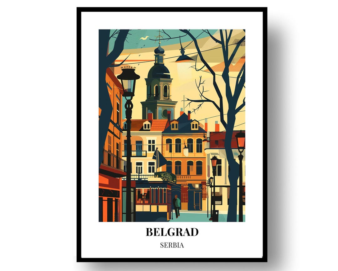 Belgrad Travel Poster: Serbia Wall Art, Framed or Digital - Etsy