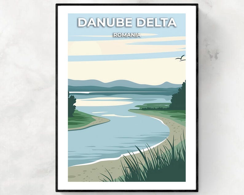 Danube Delta Biosphere Reserve Travel Print Wall Art, Danube Delta ...