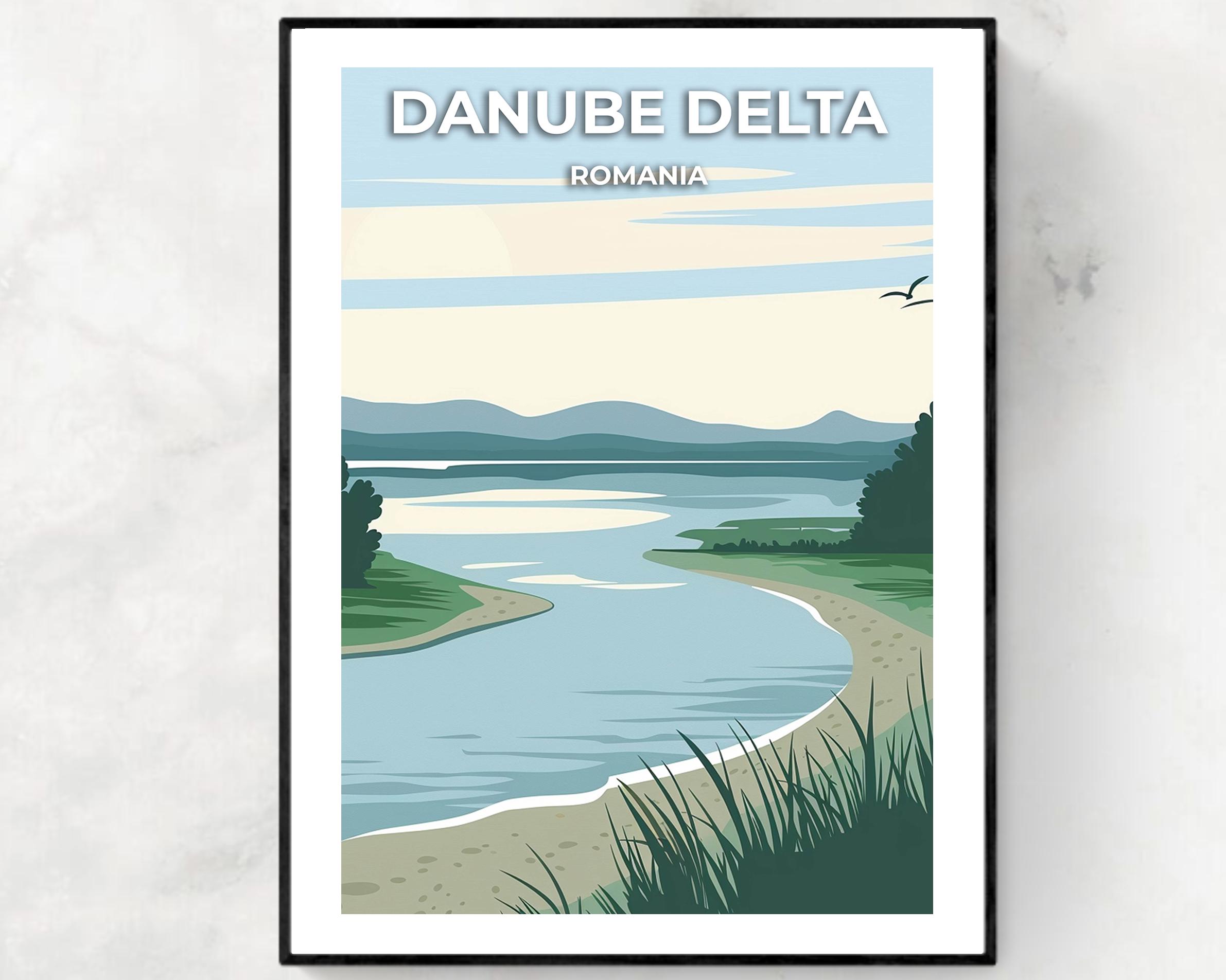 Danube Delta Biosphere Reserve Travel Print Wall Art, Danube Delta ...