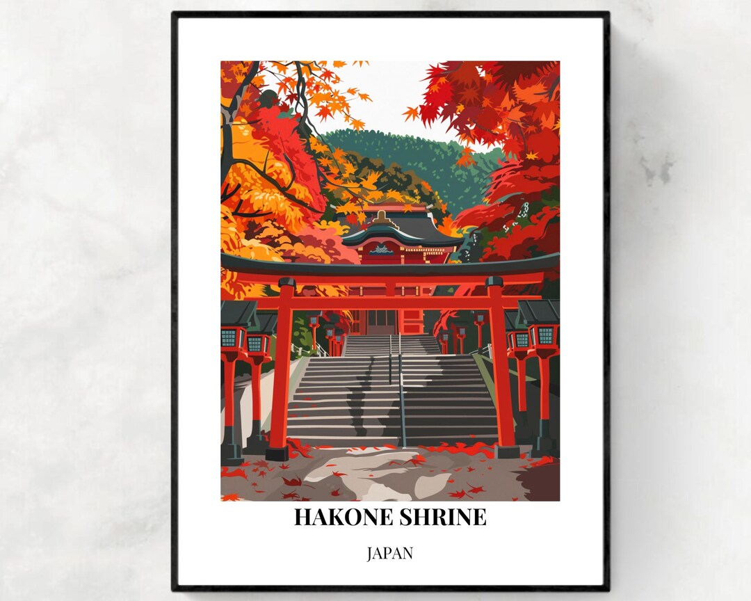 Japan, Hakone Shrine Travel Print Wall Art, Hakone Shrine Japan City ...