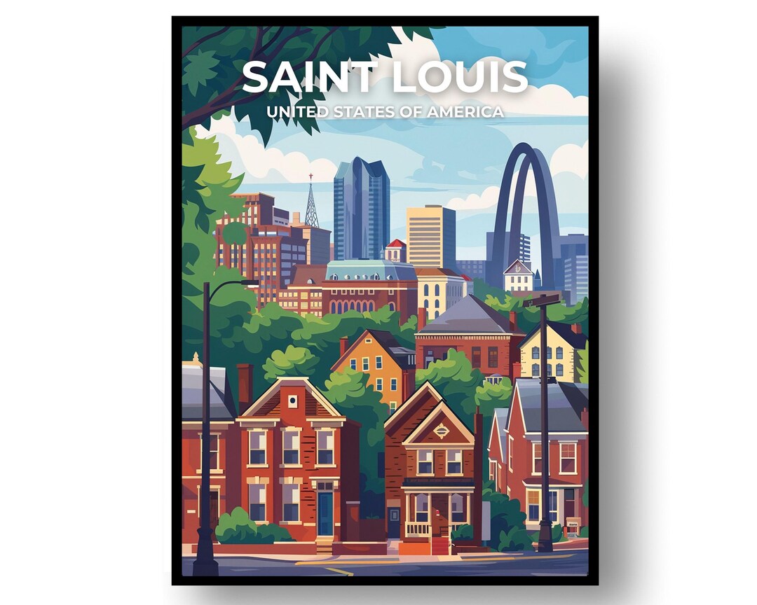Saint Louis Poster: Travel Wall Art - Framed or Digital Print - Etsy