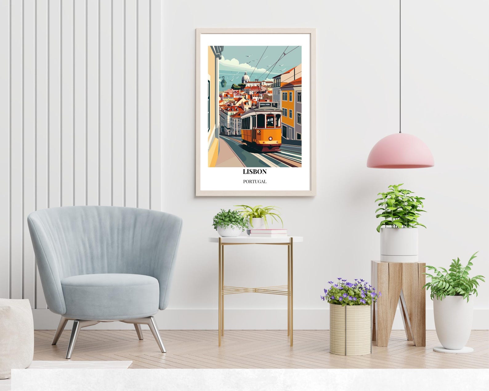 Lisbon Travel Wall Art - Minimalist Portugal City Print - Etsy