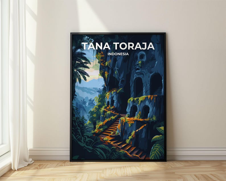 Tana Toraja Poster: Indonesia Travel Art (framed or Digital Download ...