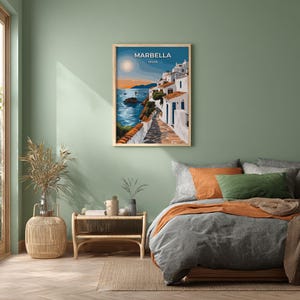 Marbella, Spain Travel Poster , Marbella, Spain Travel Poster , Custom ...
