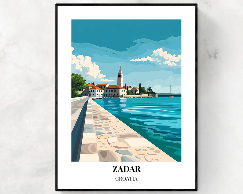 Sea Organ Travel Print Wall Art, Zadar Croatia City Print, Sea Organ ...
