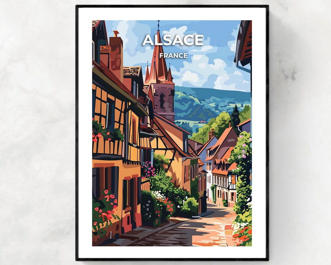 Alsace City Print, Alsace Travel Poster, France Travel Gift, Alsace ...