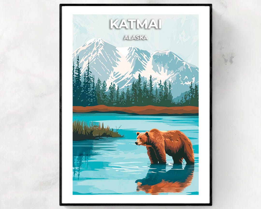 Katmai National Park, Alaska Travel Print Wall Art, Katmai National ...