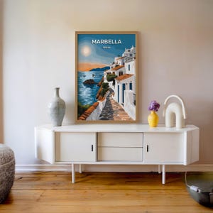 Marbella, Spain Travel Poster , Marbella, Spain Travel Poster , Custom ...