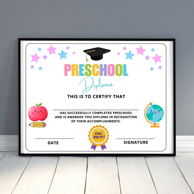 Printable Preschool Graduation Certificate, Preschool Graduation, Last ...
