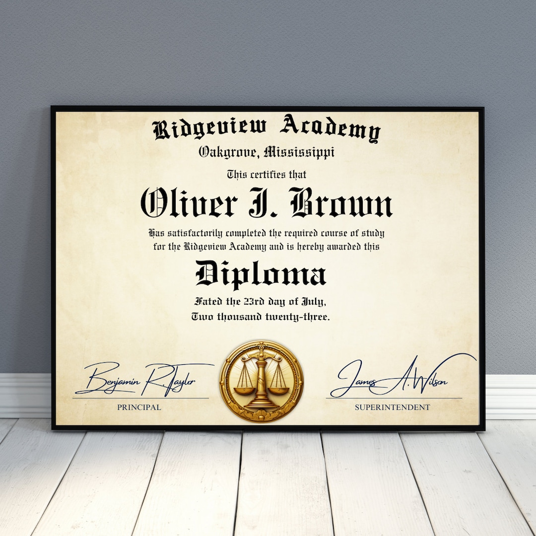 High School Diploma With Seal, GED Diploma, Fake Diploma, Printable ...