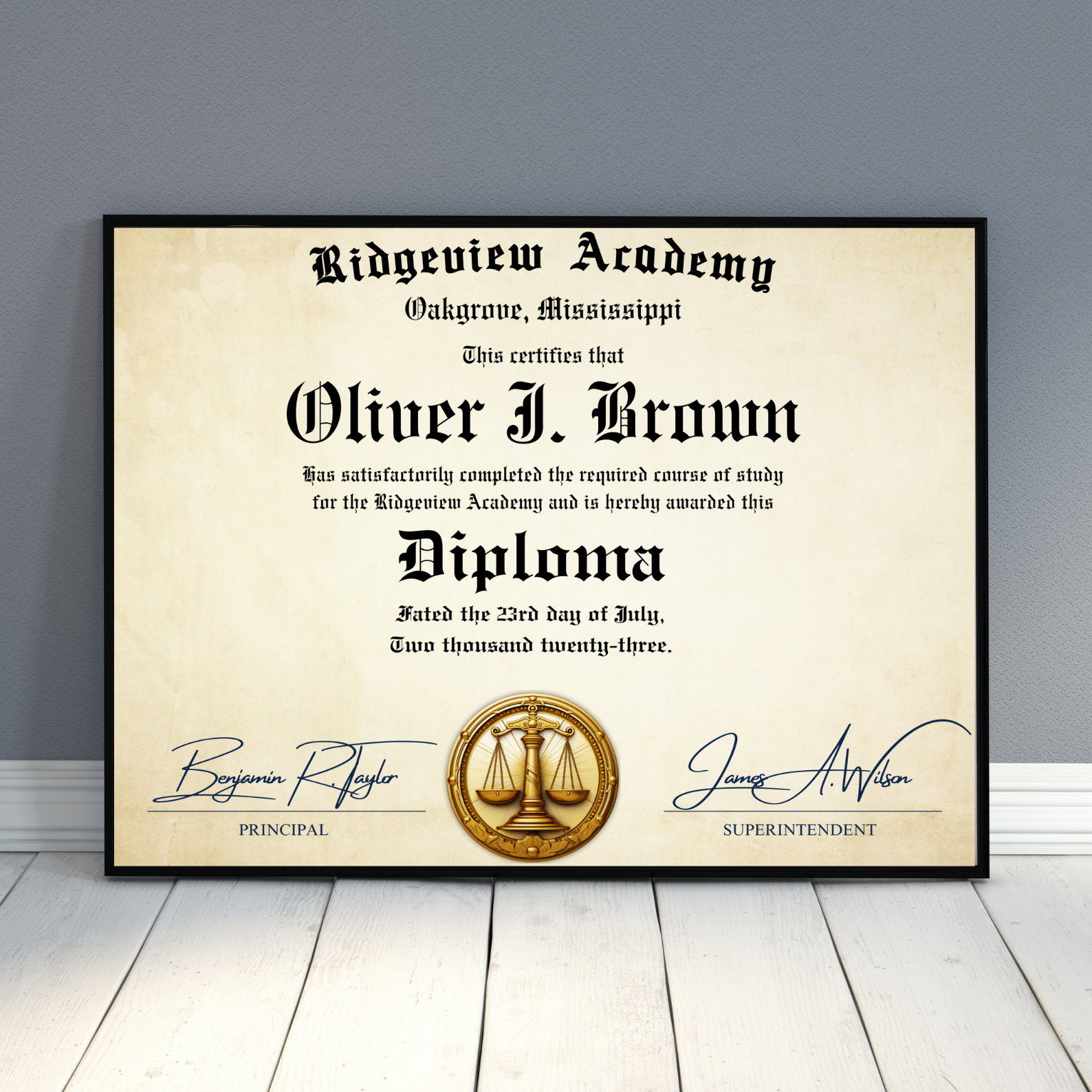 High School Diploma With Seal, GED Diploma, Fake Diploma, Printable ...