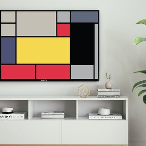 25 Piet Mondrian 4k Samsung Frame TV Art Collection, Frame TV Abstract ...