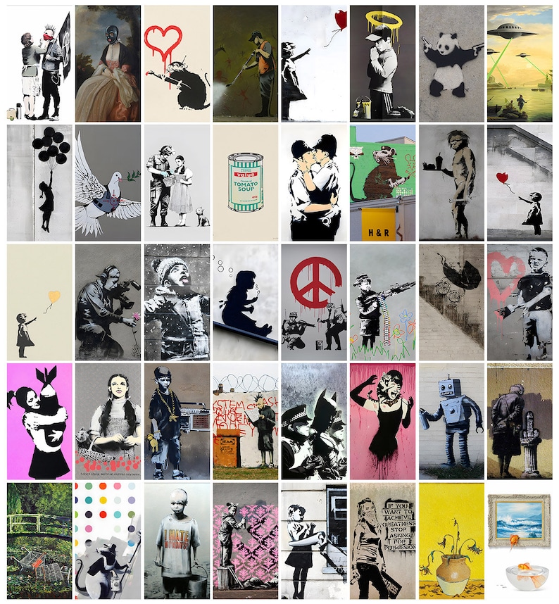 Banksy Art 4K Vertical Bundle for Samsung Frame TV (digital Download ...