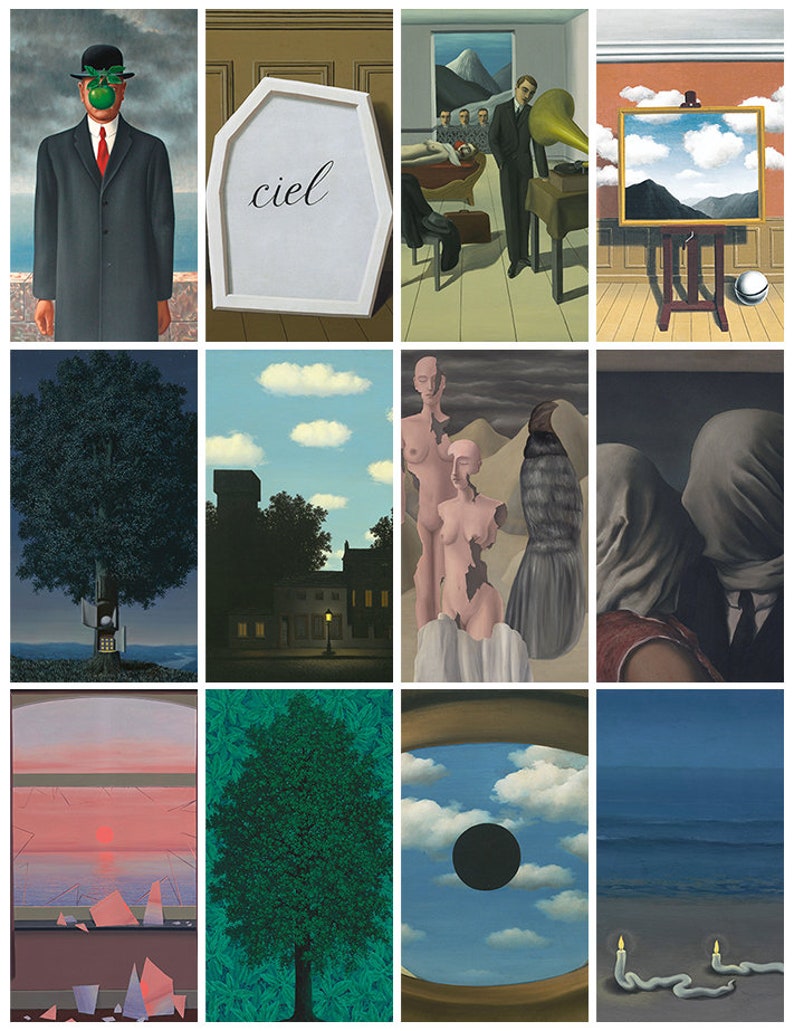 25 René Magritte Art Vertical 4k Samsung Frame TV Art Set, Frame TV ...