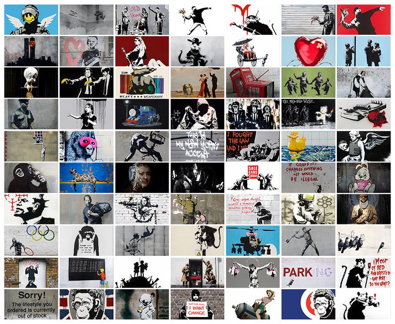 160 Banksy Art 4k Samsung Frame TV Art Mega Bundle, Frame TV Banksy ...
