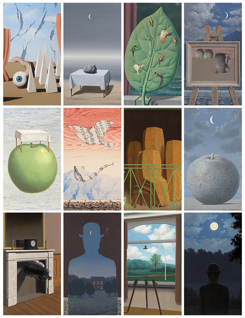 25 René Magritte Art Vertical 4k Samsung Frame TV Art Set, Frame TV ...