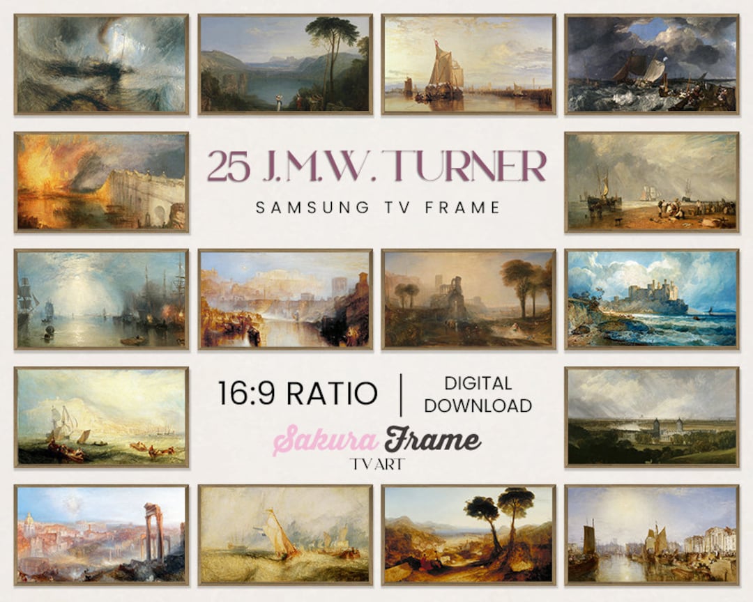 JMW Turner Frame TV Art Collection – 25-piece 4K Digital Wall Art ...