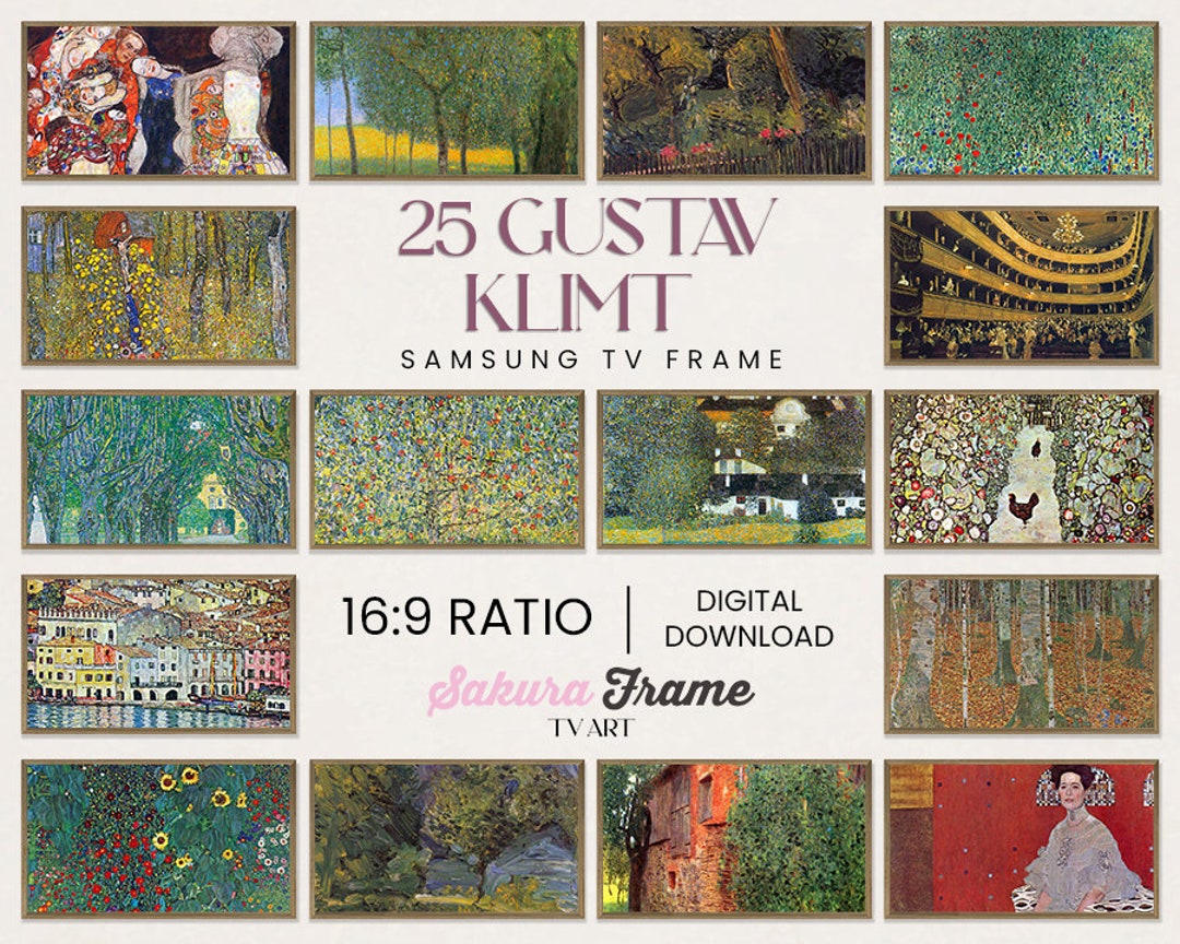 25 Gustav Klimt Art 4k Samsung Frame TV Art Collection, Modern Frame TV ...