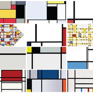 25 Piet Mondrian 4k Samsung Frame TV Art Collection, Frame TV Abstract ...