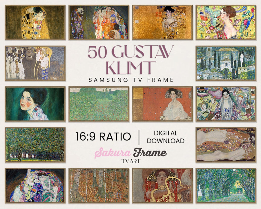 50 Gustav Klimt Art 4k Samsung Frame TV Art Collection, Modern Frame TV ...