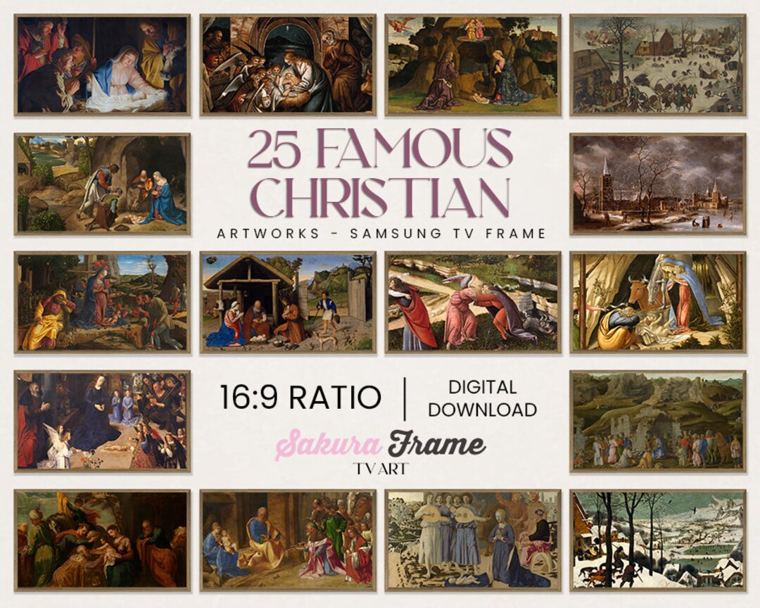 25 Famous Christian Art 4k Samsung Frame TV Art Collection, Frame TV Art Bundle, Digital Art for ...