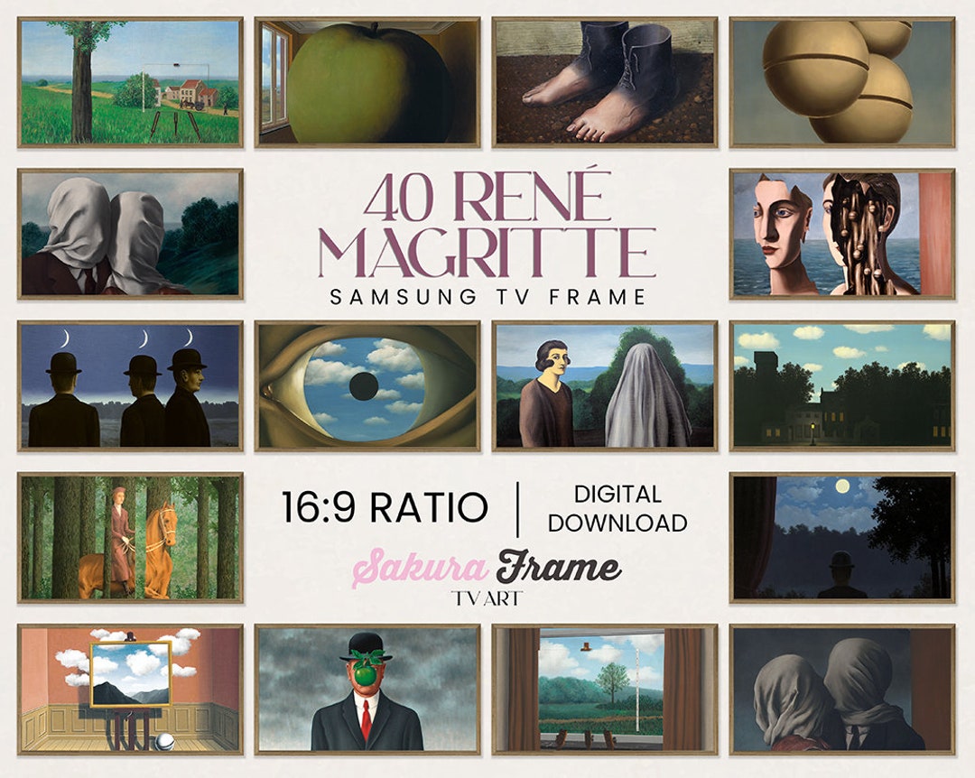 40 Rene Magritte Art 4k Samsung Frame TV Art Set, Frame TV Download Art ...