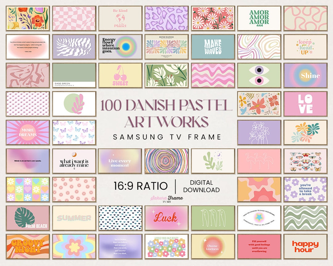 100+ Danish Pastel 4k Samsung Frame TV Art Collection, Frame TV Pink ...