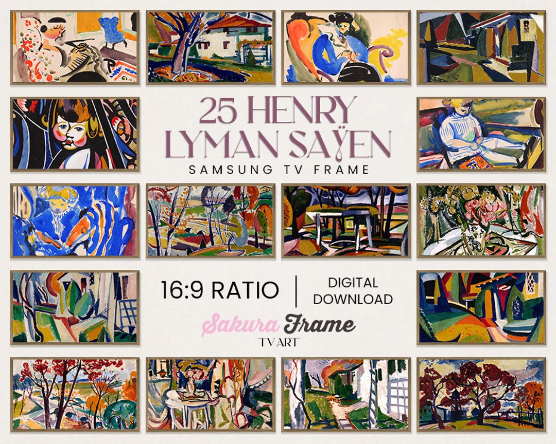 25 Henry Lyman Sayen Art 4k Samsung Frame TV Art Print, H Lyman Saÿen Frame TV Art Bundle Frame ...