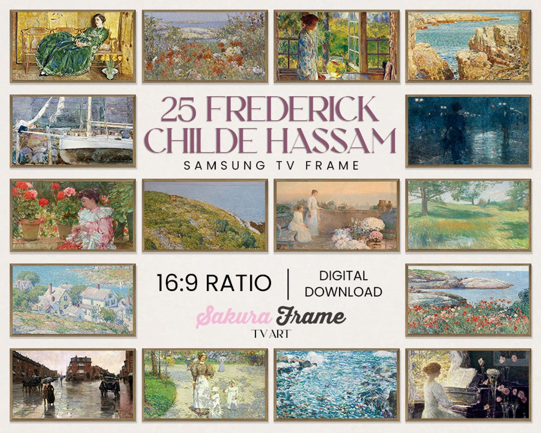 25 Frederick Childe Hassam Art, 4K Samsung Frame TV Art (digital ...