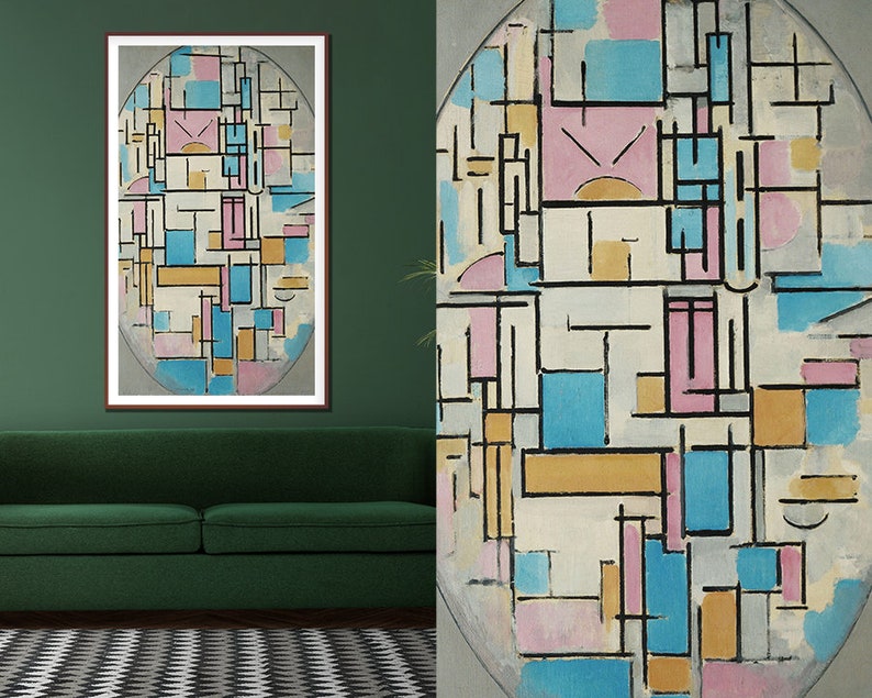 Piet Mondrian Frame TV Art – 25 Vertical Geometric Prints (digital ...