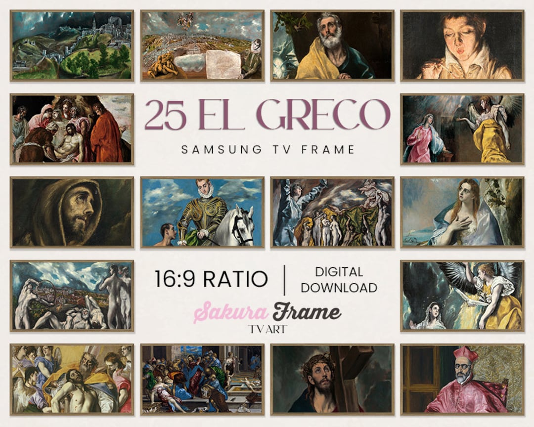 25 El Greco Renaissance 4k Samsung Frame TV Art Collection, Frame TV ...