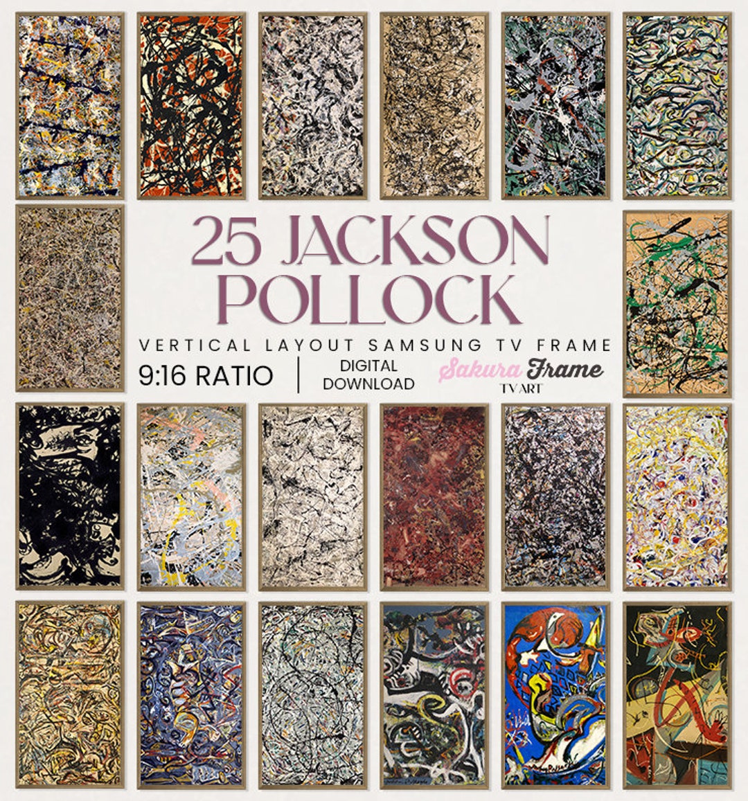 25 Jackson Pollock Art, Vertical Samsung Frame TV (digital Download) - Etsy