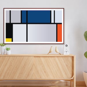 25 Piet Mondrian 4k Samsung Frame TV Art Collection, Frame TV Abstract ...