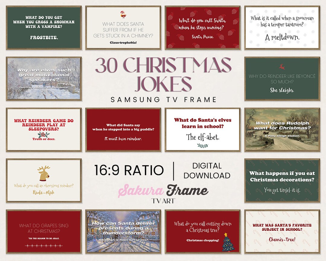 Christmas Jokes Art for Samsung Frame TV (digital Download) - Etsy