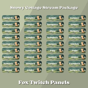Animated Cozy Stream Overlay Package for Twitch, Snowy Winter ...