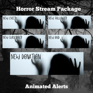 Halloween Horror Stream Overlay Package for Twitch, Dark Spooky Shadow ...