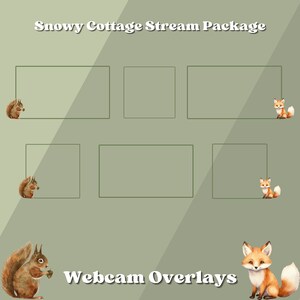 Animated Cozy Stream Overlay Package for Twitch, Snowy Winter ...