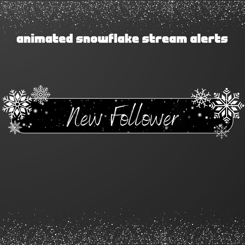 Cozy Animated Snowflake Stream Alerts for Twitch, Cute, Snow, Snowy ...