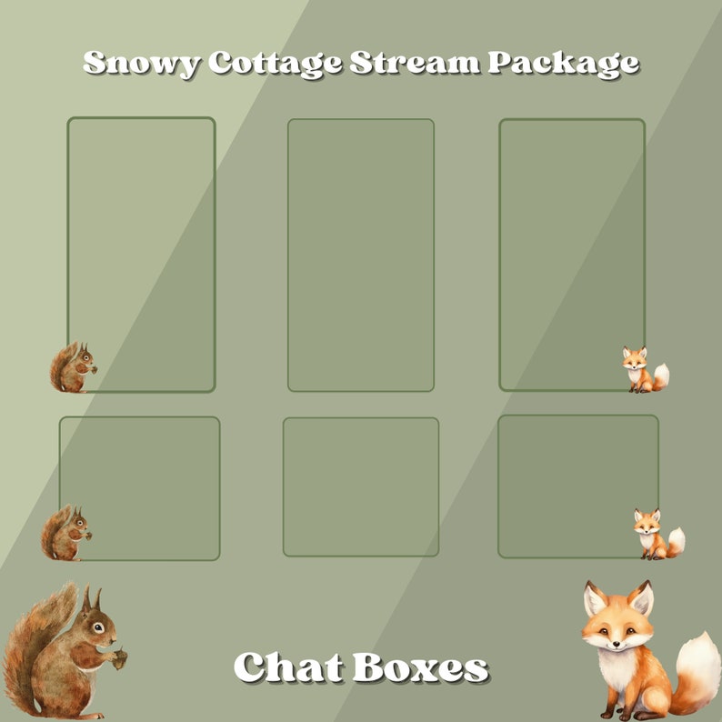 Animated Cozy Stream Overlay Package for Twitch, Snowy Winter ...