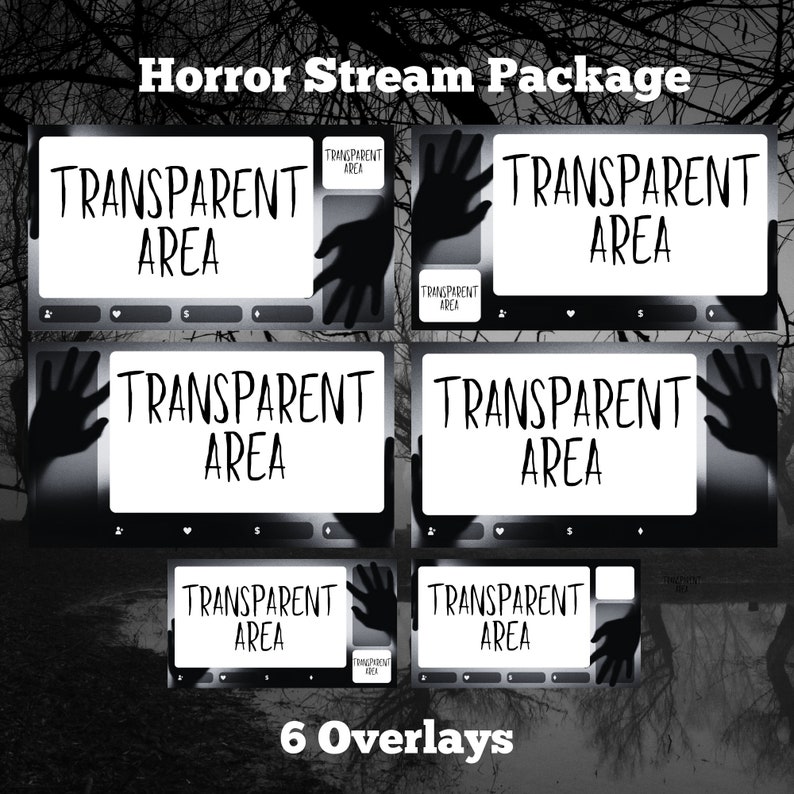 Halloween Horror Stream Overlay Package for Twitch, Dark Spooky Shadow ...